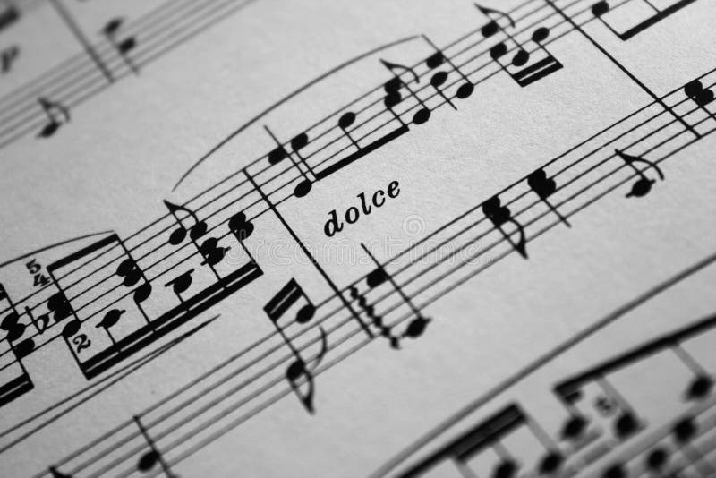 De Oude Achtergrond Van De Bladmuziek Stock Afbeelding - Image of ...