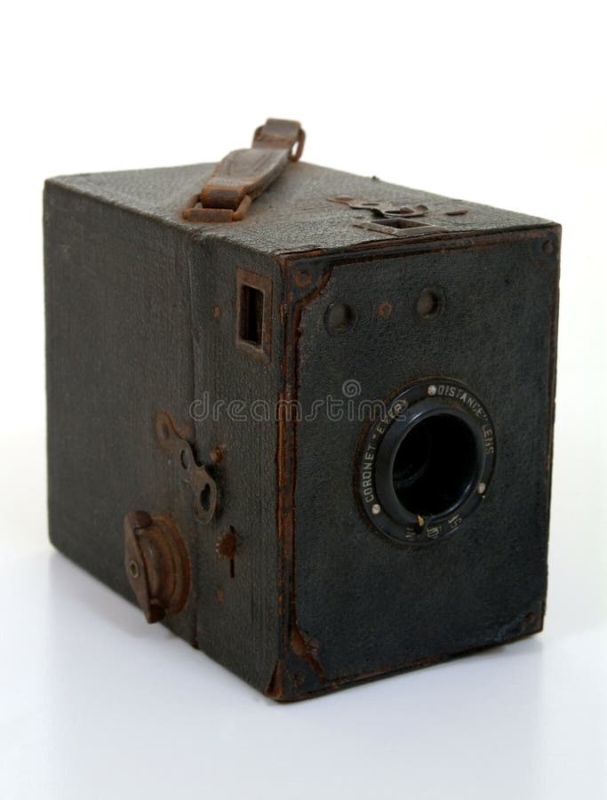 De Oude Camera Van De Doos in Bruin Geval Lwather Stock Foto - Image of ...