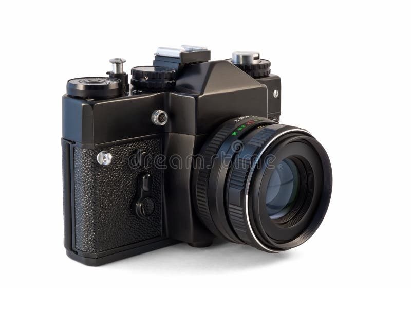 Oude fotocamera stock foto. Image of zwart, retro, fotograaf - 10265092