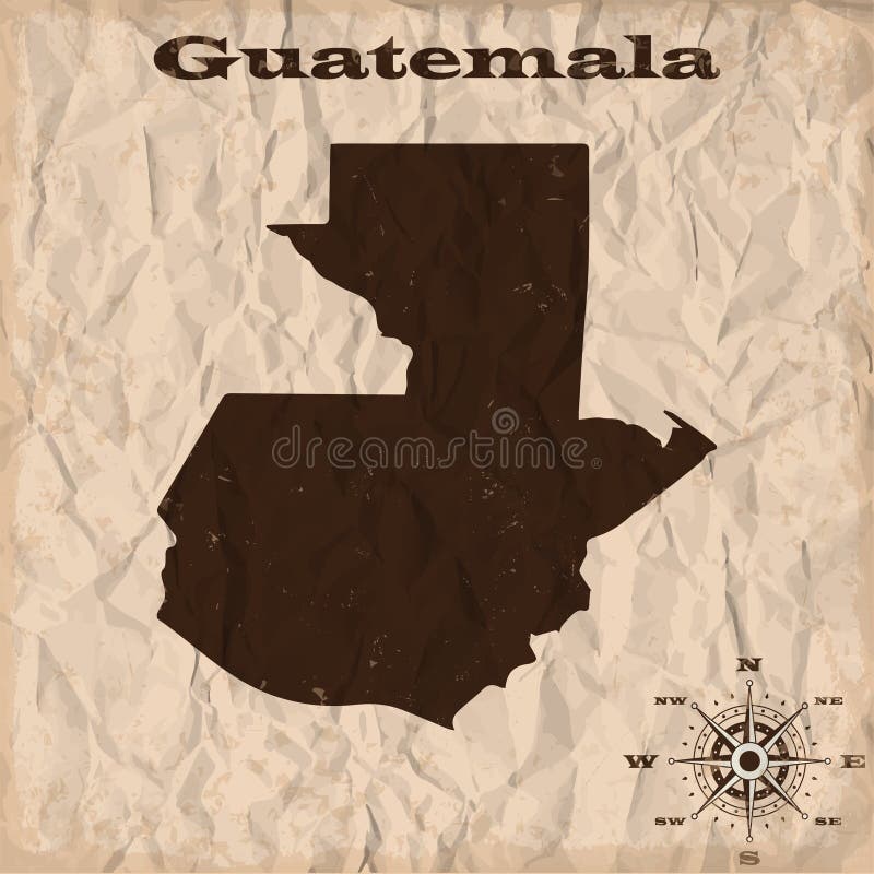 De Oude Kaart Van Guatemala Met Grunge En Verfrommeld Document Vector ... De Oude Kaart Van Guatemala Met Grunge En Verfrommeld Document Vector ...