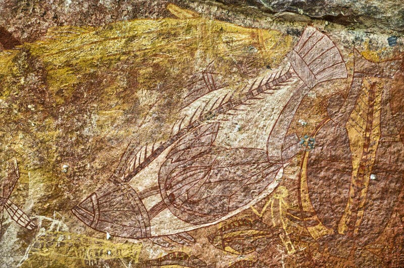 De Oude Tekening Van De Rots Stock Afbeelding - Image of australië ...