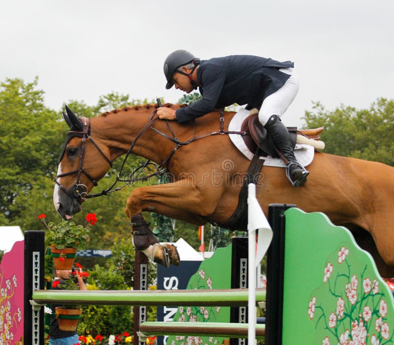 De Paard Springende Concurrentie Redactionele Afbeelding - Image of ...