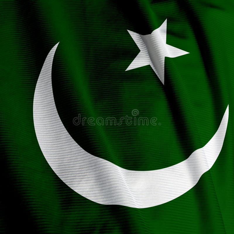 Pakistaanse Vlag in Close-up Stock Afbeelding - Image of textiel ...