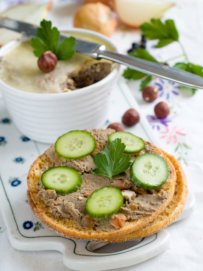 Leverpastei stock afbeelding. Image of rood, ster, kerstmis - 46710157