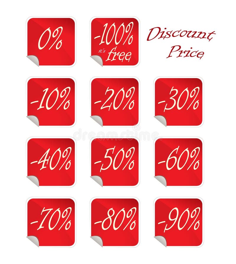 Het Grote Symbool Van De Korting Van De Verkoop Vector Illustratie ...