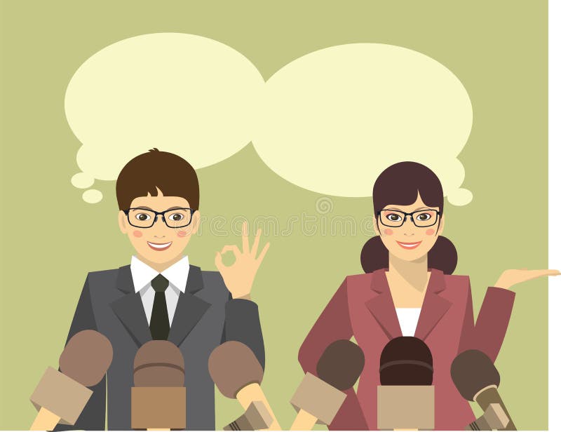 De Personen Die Het Gesprek Geven Vector Illustratie - Illustration of ...