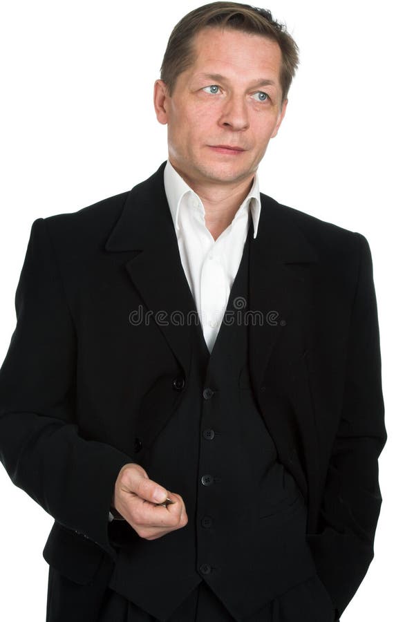 De Persoon in Een Zwart Kostuum Stock Foto - Image of bespreking ...