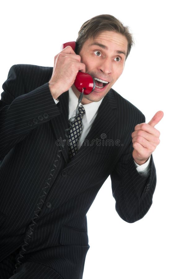 De Persoon Spreekt Door De Telefoon Stock Afbeelding - Image of kerel ...