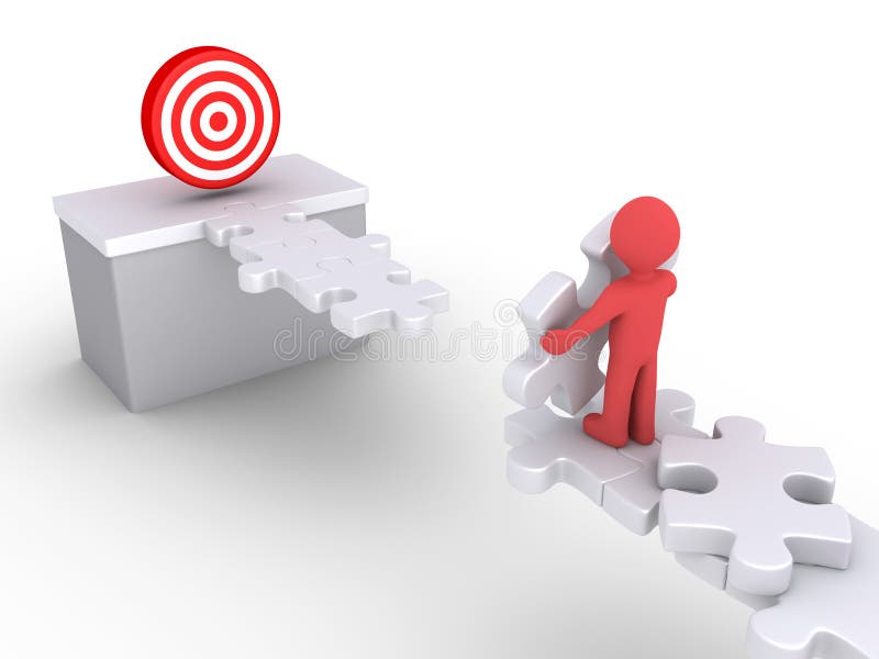 De Persoon Wil Doel Bereiken Stock Illustratie - Illustration of steun ...