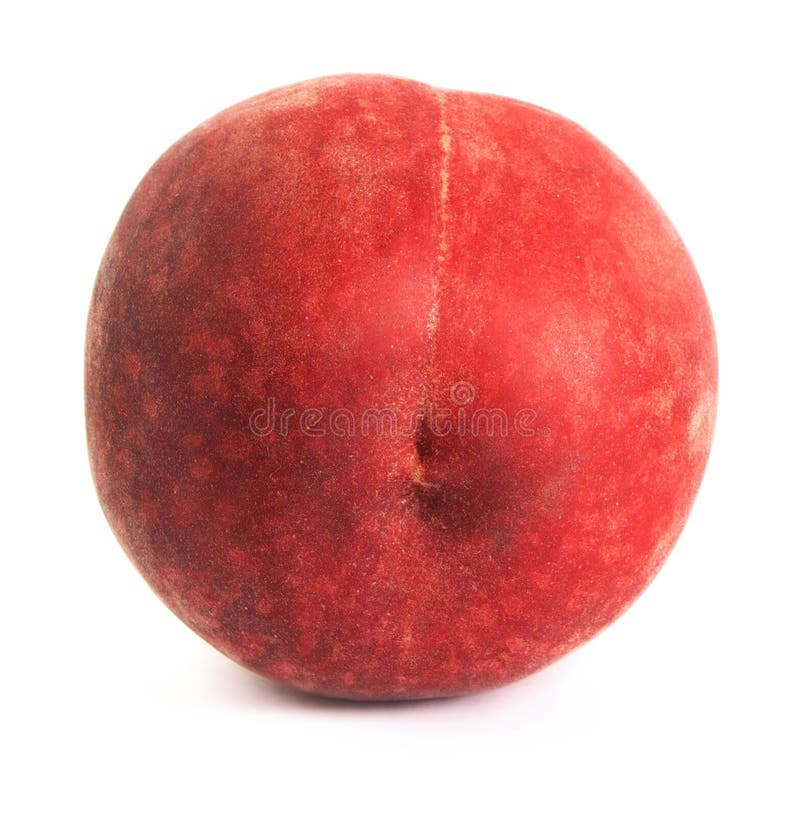 De Perzik Op Een Witte Achtergrond, Isoleert Perziken Op Achtergrond ...