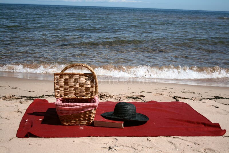 De Picknick van het strand stock foto. Image of deksel - 9796132