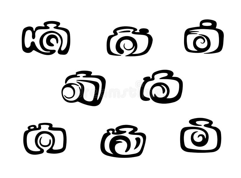 De Pictogrammen Van De Camera Vector Illustratie - Illustration of ...