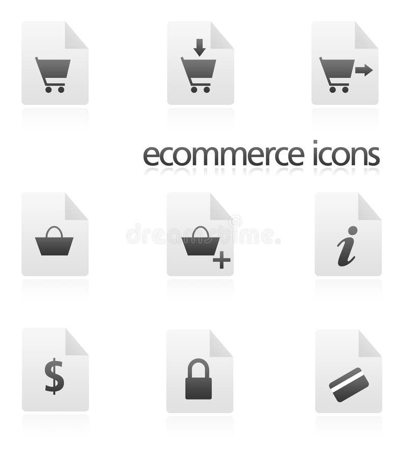 De Pictogrammen Van De Elektronische Handel Stock Illustratie ...