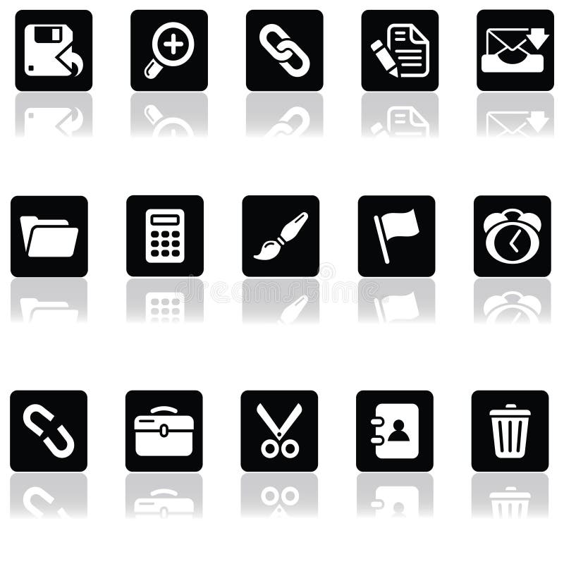 De Pictogrammen Van De Interface Vector Illustratie - Illustration of ...