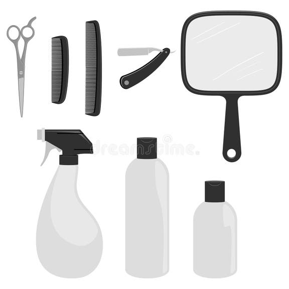 De Pictogrammen Van De Kapper Vector Illustratie - Illustration of ...