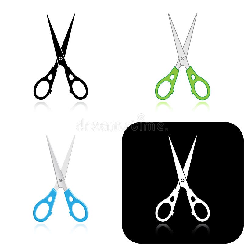 De Pictogrammen Van De Schaar Vector Illustratie - Illustration of ...