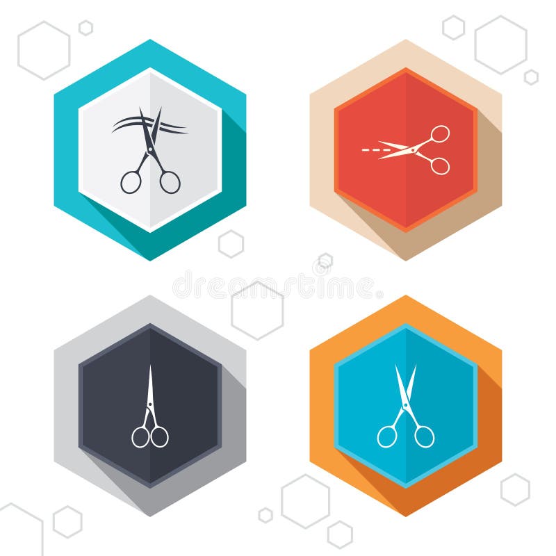 De Pictogrammen Van De Schaar Kapper of Herenkappersymbool Vector ...
