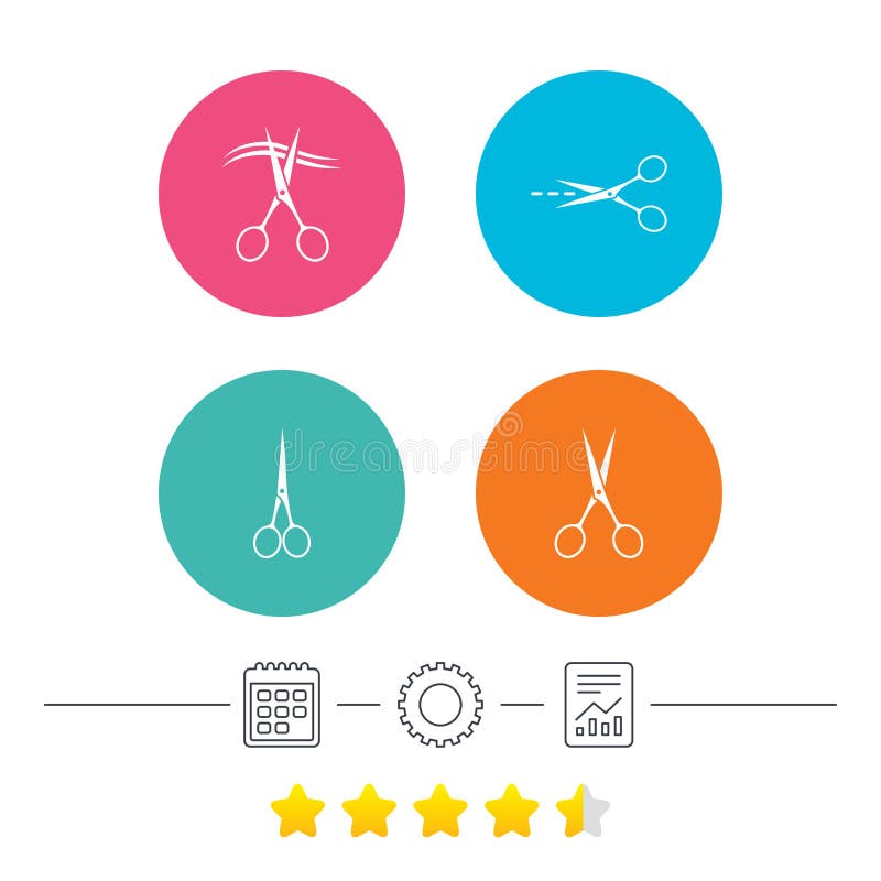 De Pictogrammen Van De Schaar Kapper of Herenkappersymbool Vector ...