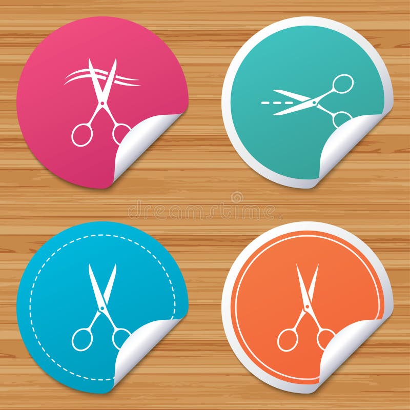 De Pictogrammen Van De Schaar Kapper of Herenkappersymbool Vector ...