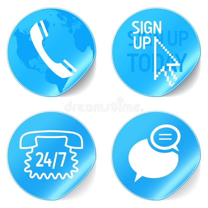 De Pictogrammen Van De Steun Vector Illustratie - Illustration of knoop ...