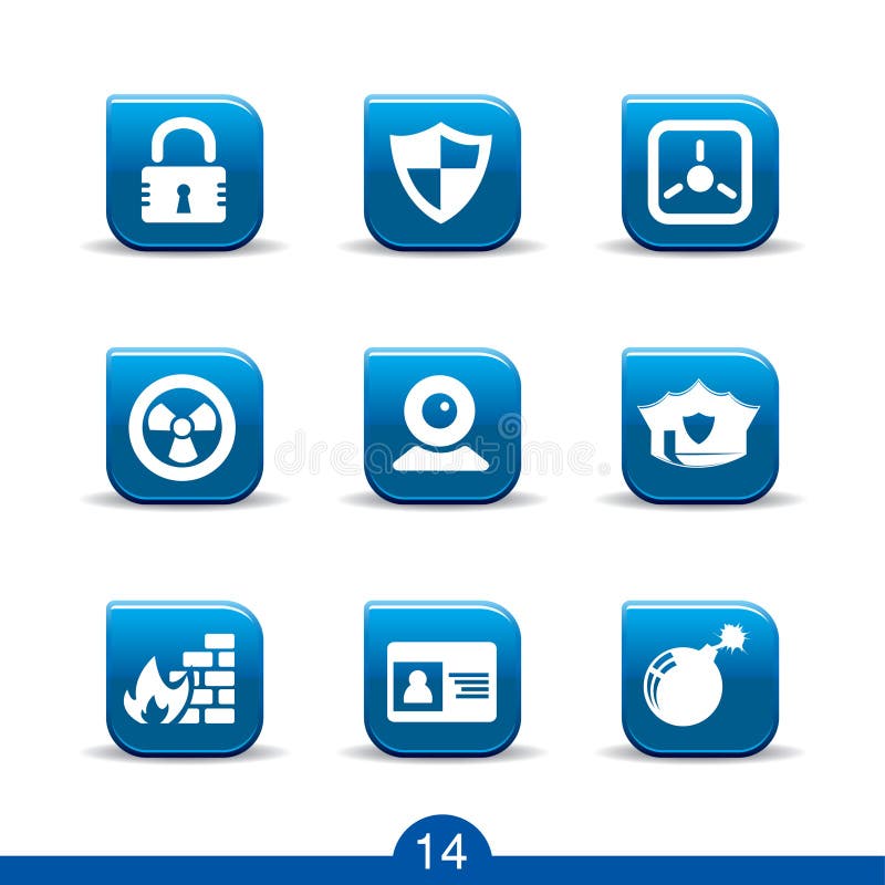 De Pictogrammen Van De Veiligheid 14. .smooth Reeksen Vector ...