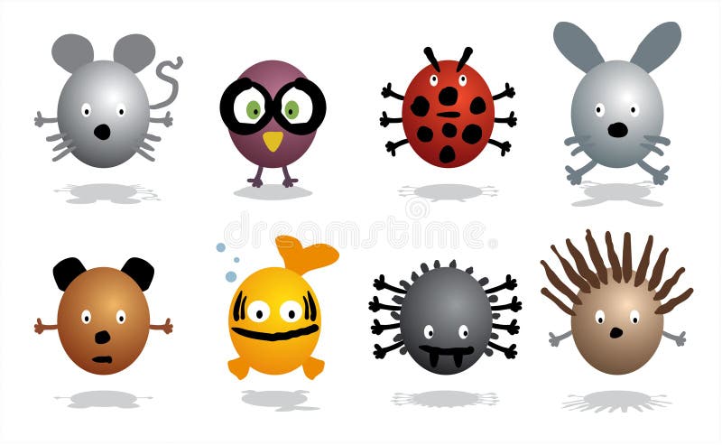De pictogrammen van dieren stock illustratie. Illustration of dier ...