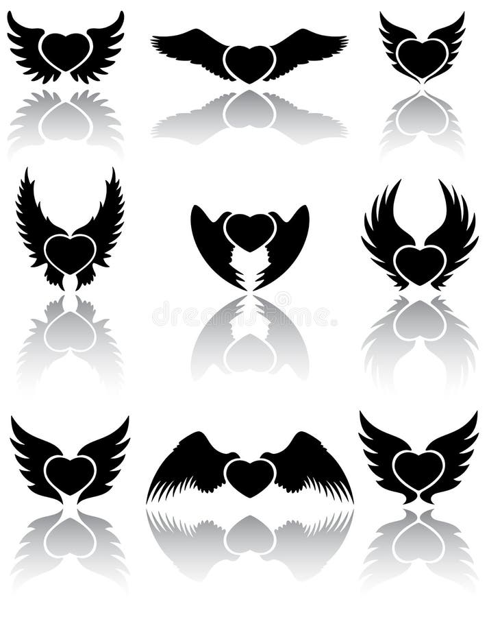 De pictogrammen van harten vector illustratie. Illustration of ...