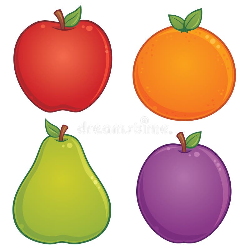 Fruitpictogrammen vector illustratie. Illustration of sinaasappel ...
