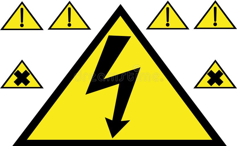 De Pictogrammen Van Het Gevaar Vector Illustratie - Illustration of ...