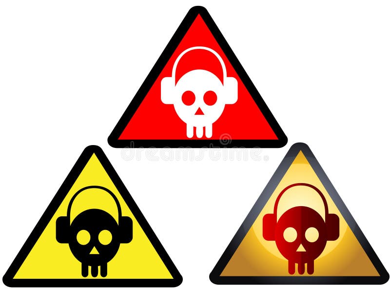 De Pictogrammen Van Het TekenDJ Van Het Gevaar Vector Illustratie ...