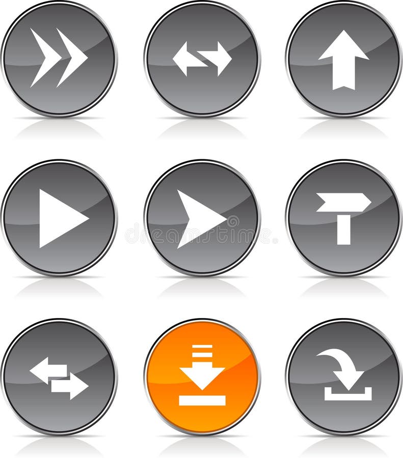 De Pictogrammen Van Pijlen. Vector Illustratie - Illustration of ...