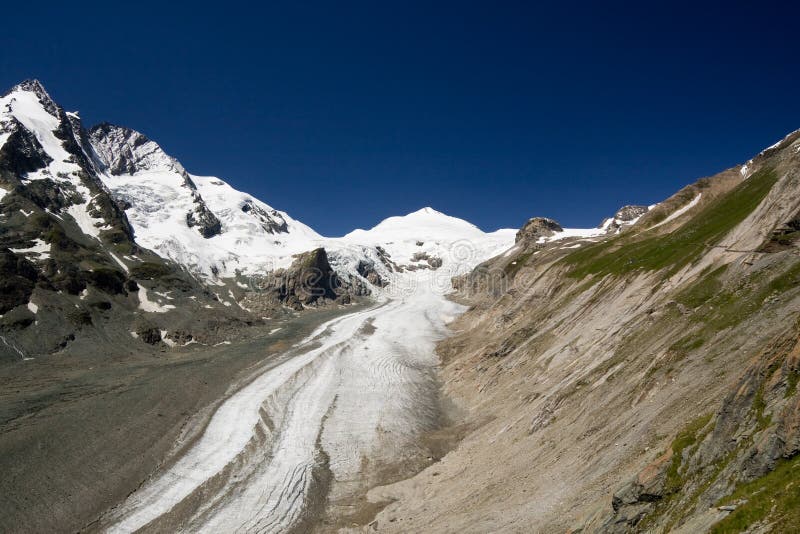 De Gletsjer Pasterze (van Grossglockner) in Alpen Stock Foto - Image of ...