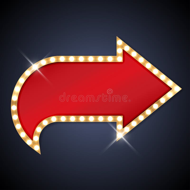 De Pijl Gaf Tekens in Retro Stijl Gestalte Vector Illustratie ...