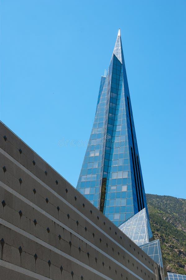 De Piramide in La Vella Van Andorra Stock Foto - Image of hoog ...