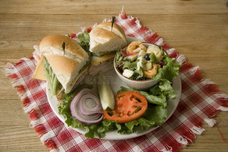 De Plaat van de lunch stock afbeelding. Image of tomaat - 14872111