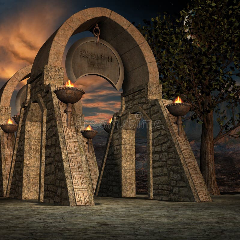 De Plaats van de mysticus stock illustratie. Illustration of zaal - 5883058