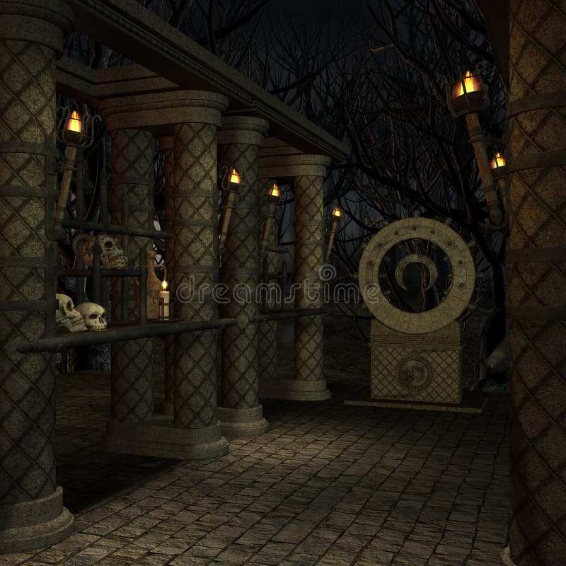 De Plaats van de mysticus stock illustratie. Illustration of steen ...