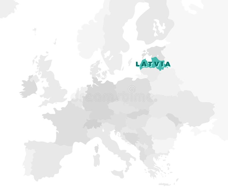 De Plaatskaart van Letland vector illustratie. Illustration of kapitaal ...