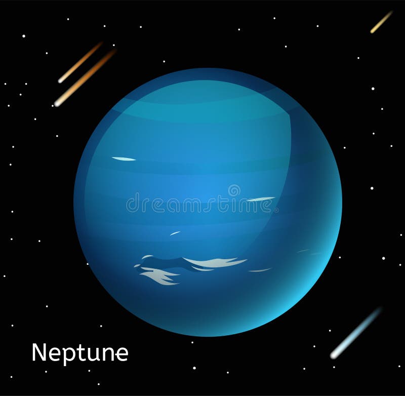 De Planeet 3d Vectorillustratie Van Neptunus Vector Illustratie ...