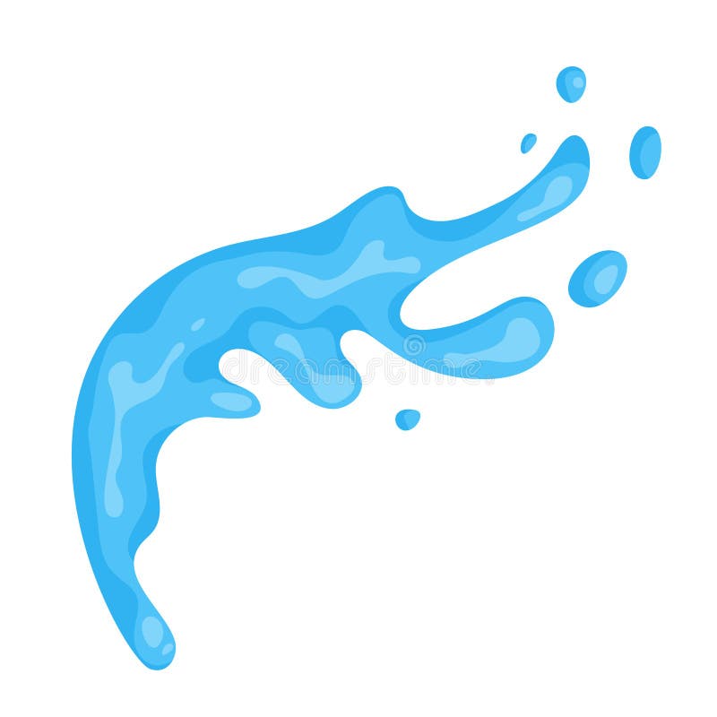 Waterspatten. Vector Cartoon Illustratie Vector Illustratie ...