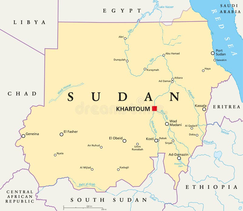 Wegkaart Zuid-Soedan stock illustratie. Illustration of oeganda - 72589736