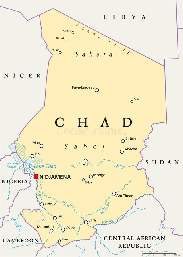 Kaart van Tsjaad stock illustratie. Illustration of blauw - 122917174