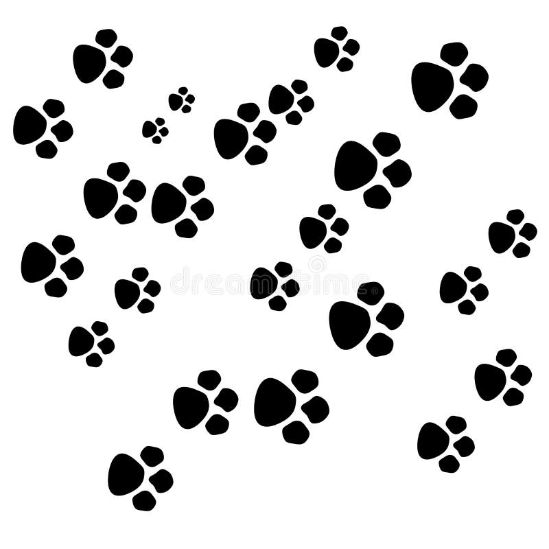 De poot van honden stock illustratie. Illustration of voetafdruk - 6987587