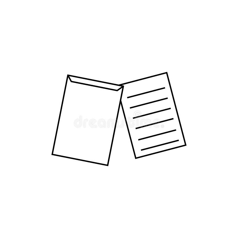 De Post, Document, Zet, Pictogram Om Stock Illustratie - Illustration ...