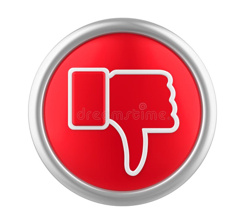 De Bouton Pouce Rouge Vers Le Bas Stock Illustrations, Vecteurs ...