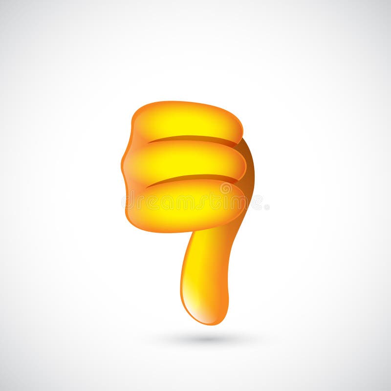 De Pouce Symbole Vers Le Bas - Illustration De Vecteur Illustration de ...