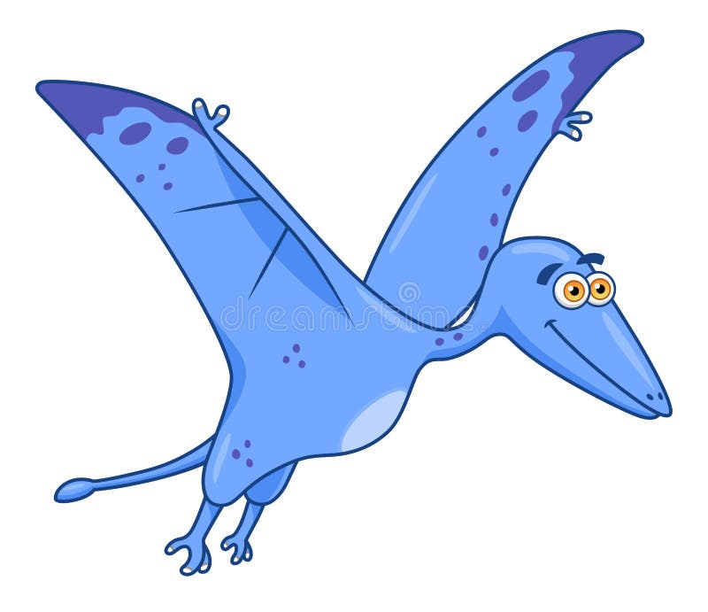 De Pterodactylus Van De Beeldverhaaldinosaurus Vector Illustratie - Illustration of reptiel ...