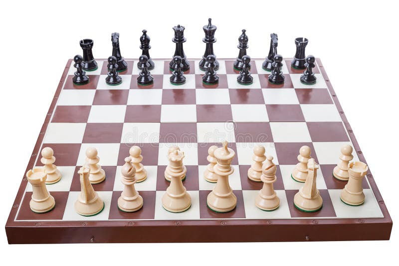 Schakenbord Opgesteld Om Een Spel Te Beginnen Stock Foto - Image of ...