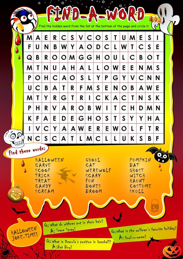 De rebus van Halloween stock illustratie. Illustratie bestaande uit ...