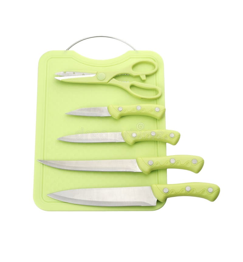De Reeks En De Schaar Van Het Mes Stock Afbeelding - Image of keuken ...